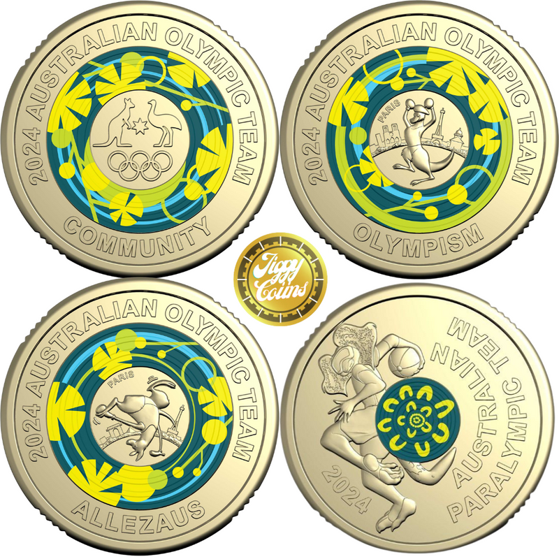 2024 $2 Paris Olympic games Australian Two Dollar Coin full Set Circ