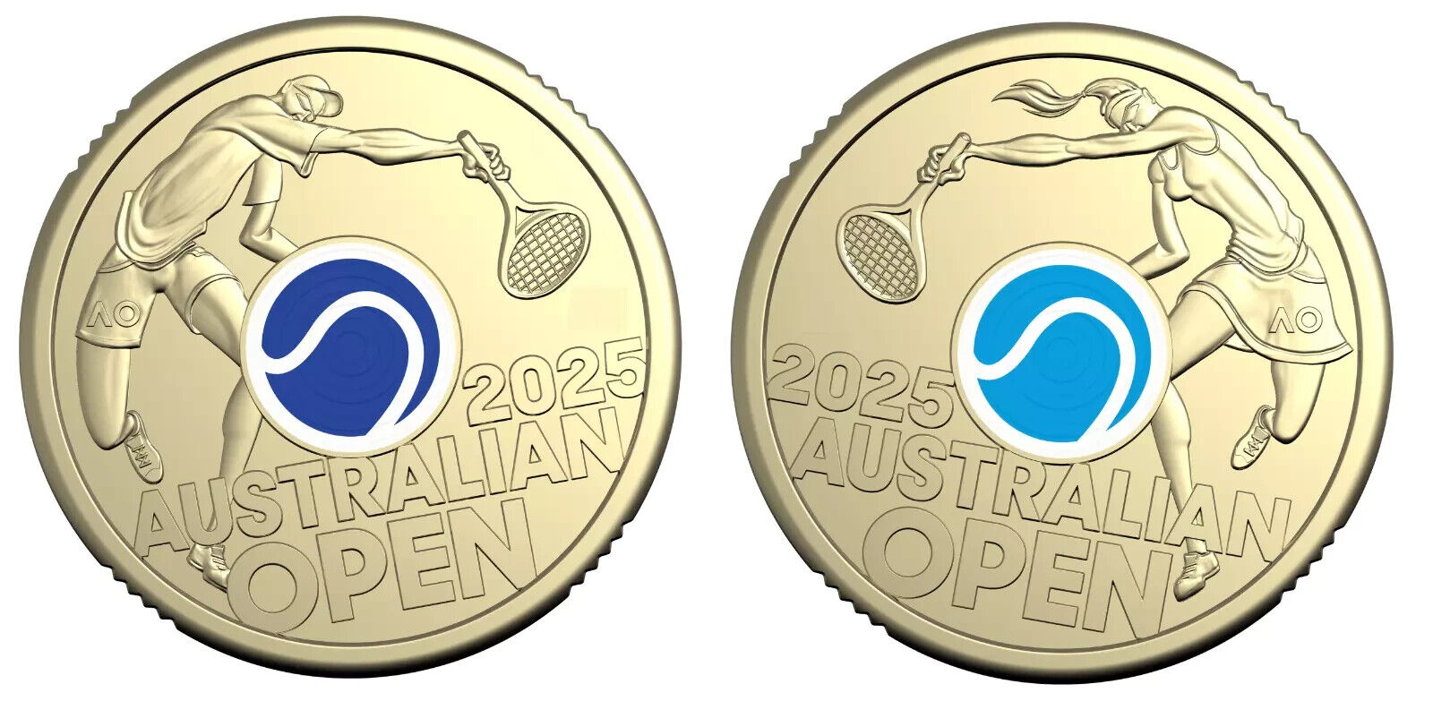 UNC 2025 $2 Australian Open Tennis Men's and Women's two dollar Colour