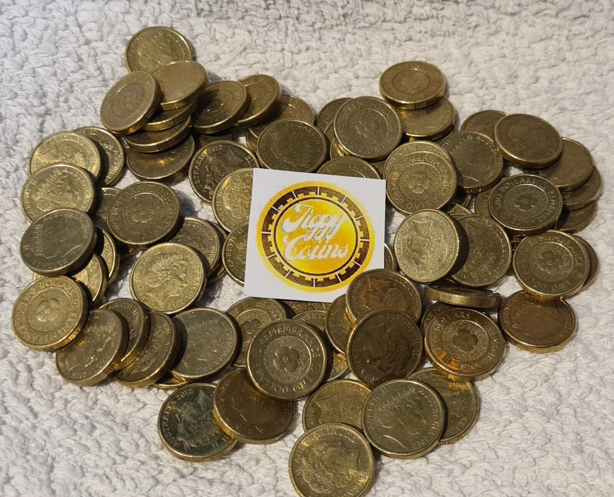 2012 $2 GOLD POPPY REMEMBRANCE DAY AUSTRALIAN TWO DOLLAR COIN QUEEN FI