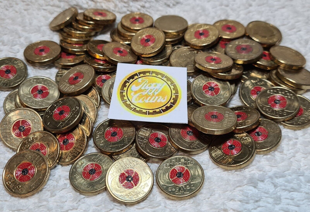 2018 $2 ARMISTICE REMEMBRANCE DAY RED POPPY AUSTRALIAN TWO DOLLAR COIN