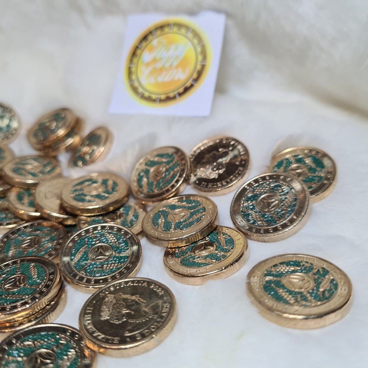 2022 $2 Socceroos 100 Year Centenary Australian two Dollar Coloured Co