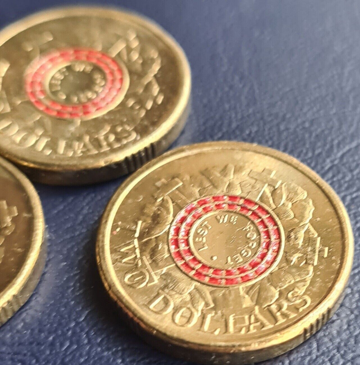 2015 $2 Red Anzac Cove Lest We Forget War Graves two dollar coloured c